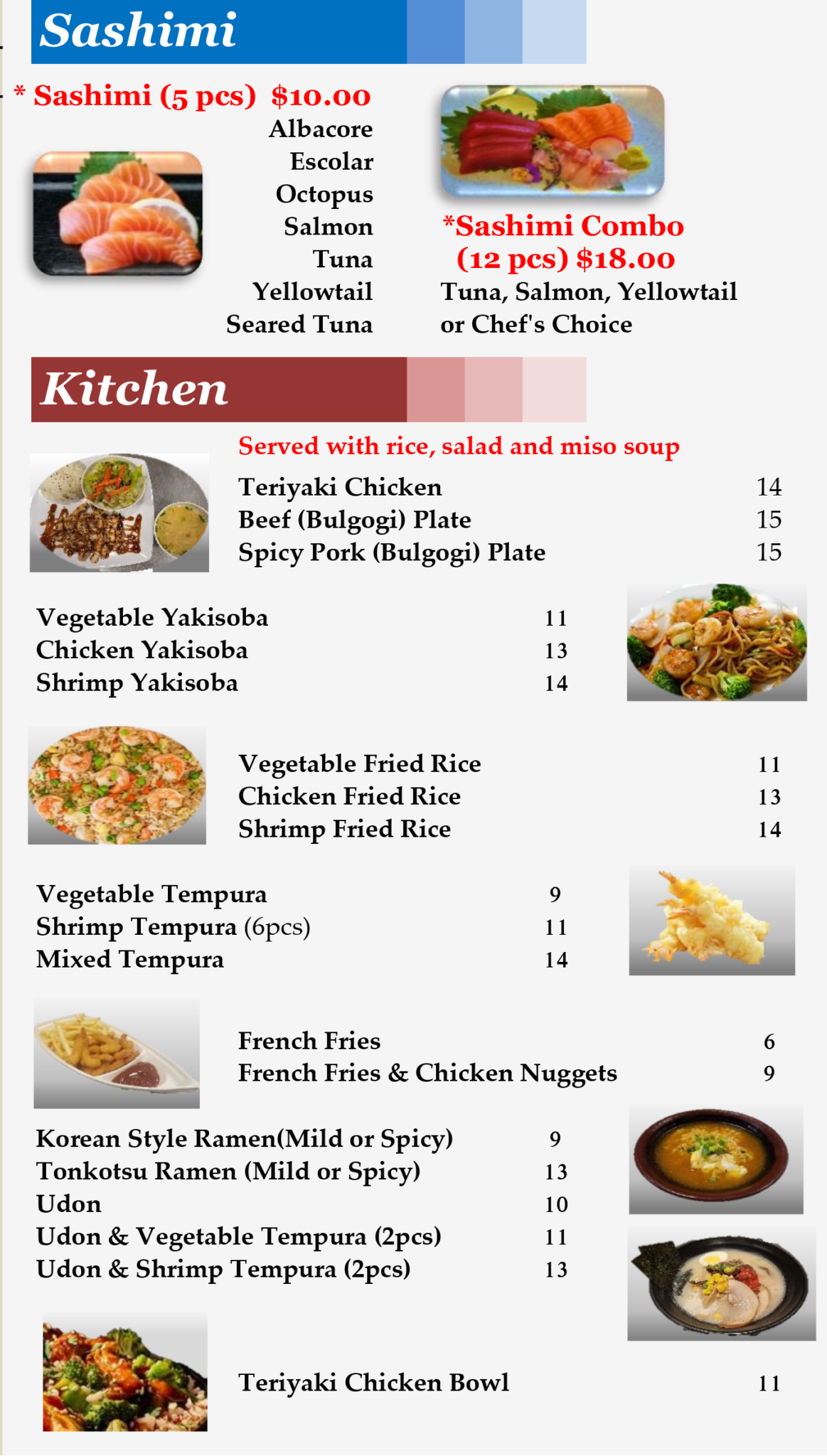 KIKU SUSHI MENU – KIKU SUSHI – REVOLVING SUSHI